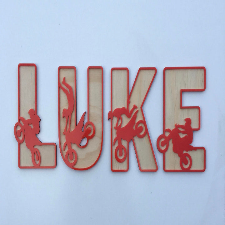 Motorbike themed letters – Zack and Co Designs